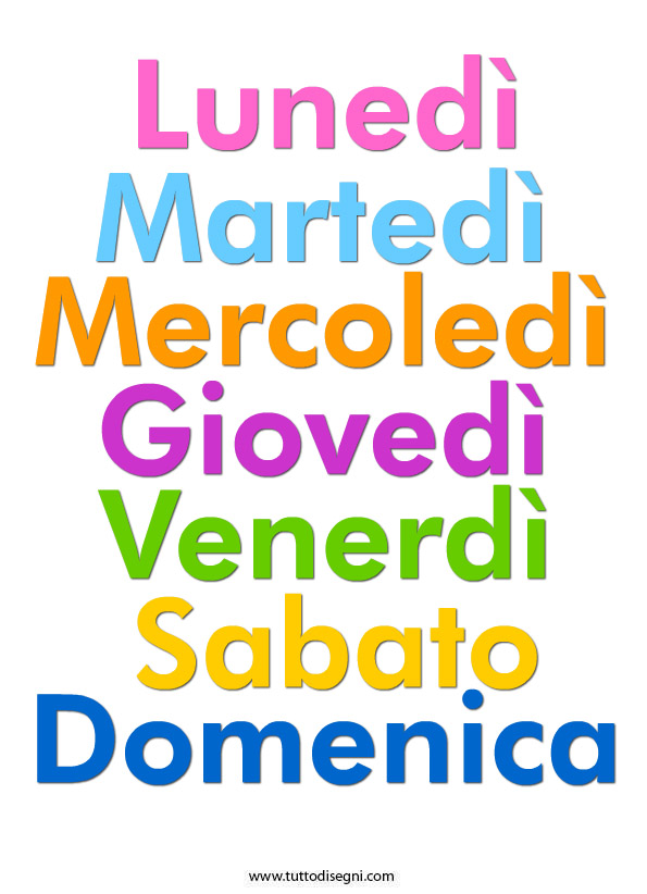Il nome dei giorni nella settimana - L'Impronta L'Aquila